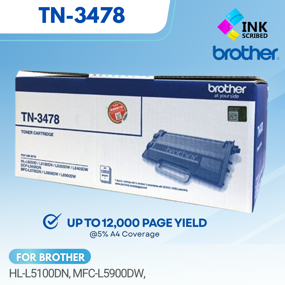 BROTHER TN-3478 BLACK TONER CARTRIDGE – Inkscribed Ph
