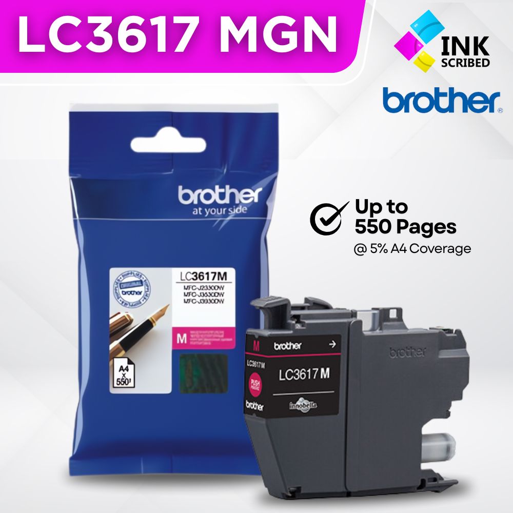 BROTHER LC3617 (CMYK) COLORED GENUINE INK – Inkscribed Ph