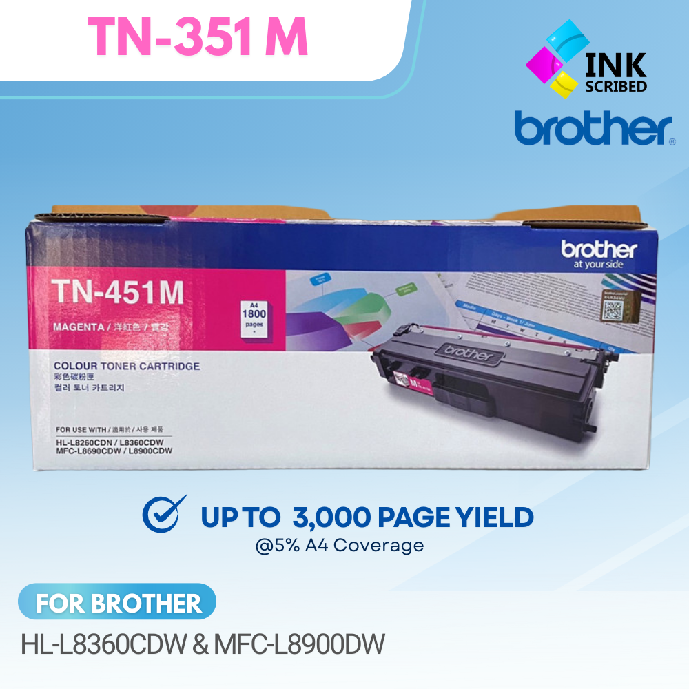 BROTHER TN-451 (CMYK) COLORED TONER CARTRIDGE – Inkscribed Ph