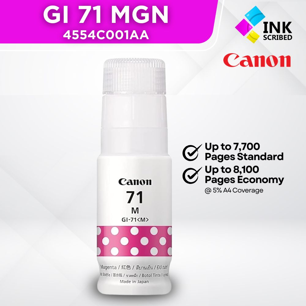 CANON GI-71 (CMYK) COLORED GENUINE INK – Inkscribed Ph